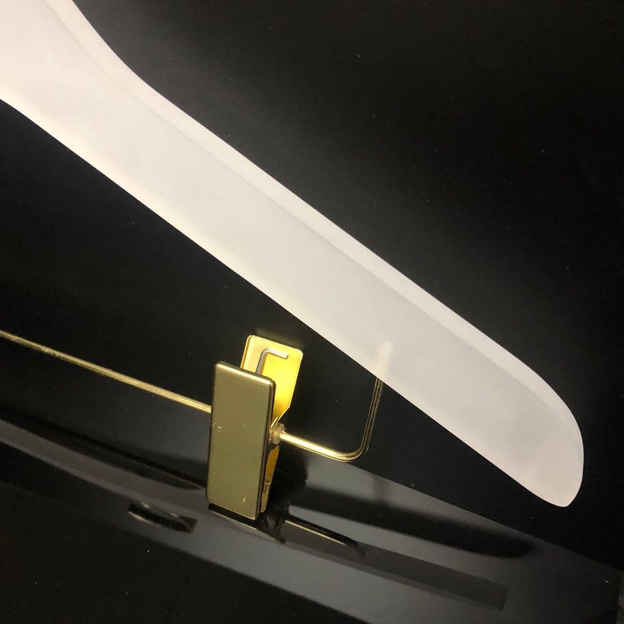 17 Inch Wide Matte Acrylic Hanger with Drop-Down Clips - Chinov Display