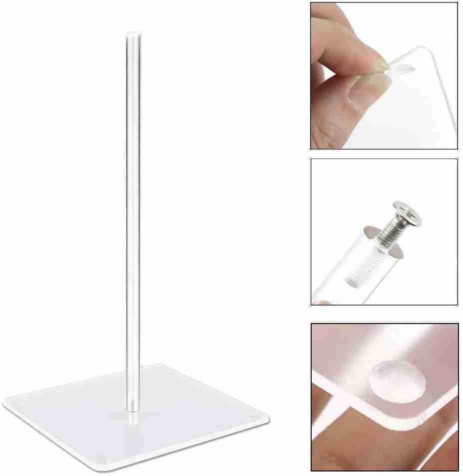 Clear Acrylic Donut Stands With Square Base Detachable