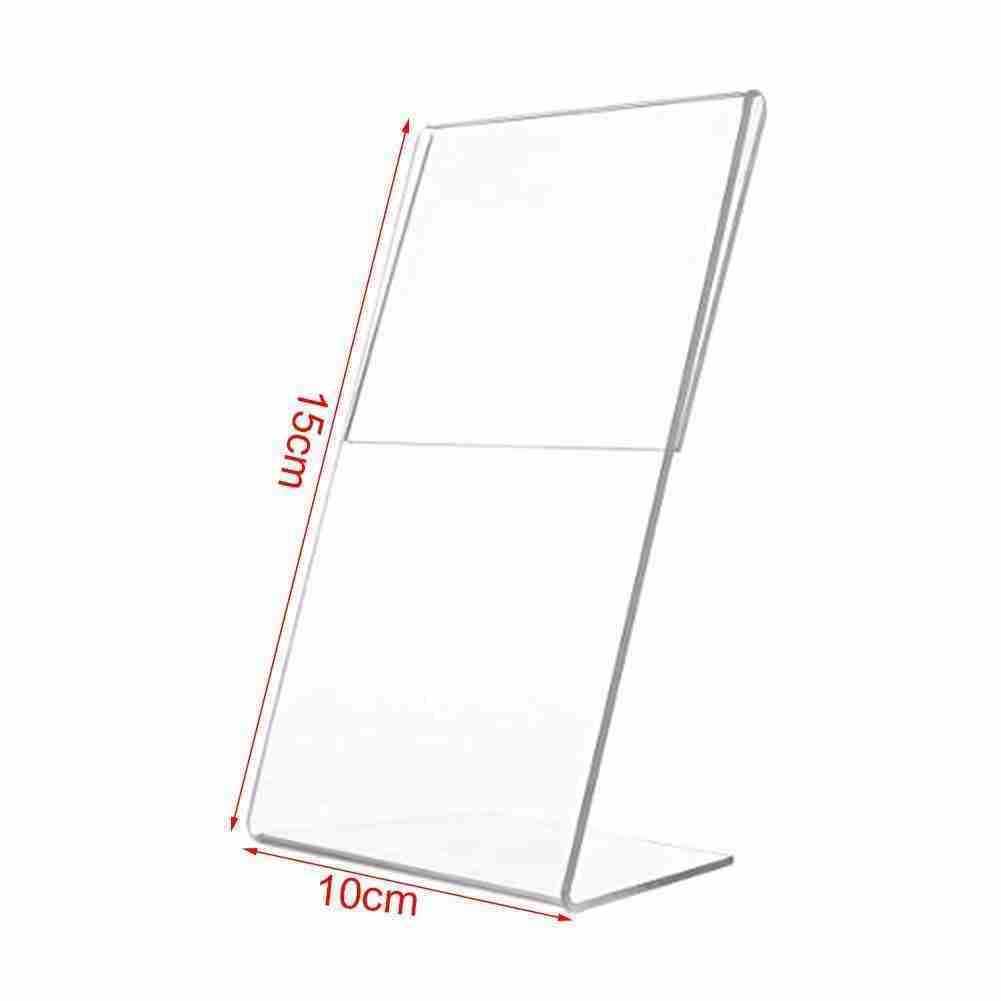 L Shaped Acrylic Sign Holder 4x6 Inches - Chinov Display