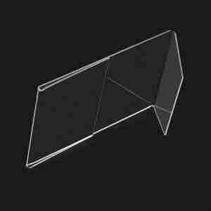 L Shaped Acrylic Sign Holder 4x6 Inches - Chinov Display