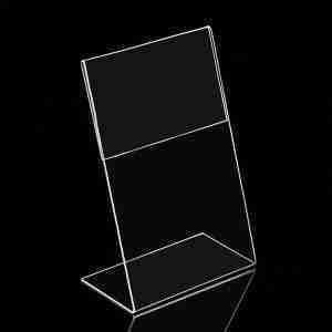 L Shaped Acrylic Sign Holder 4x6 Inches - Chinov Display