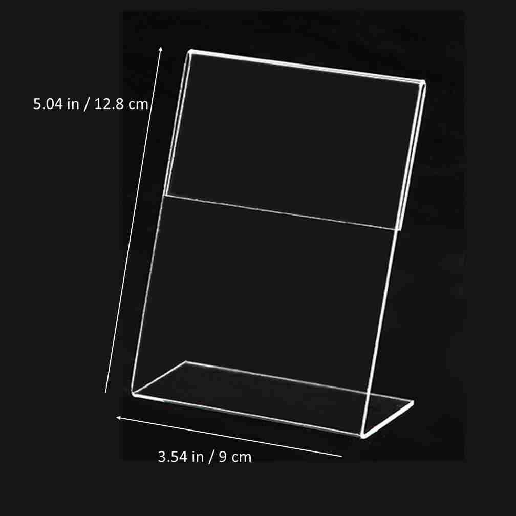 L Shaped Acrylic Sign 3.54x5.04 Inches - Chinov Display