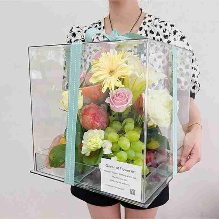 Acrylic Flower Packaging Gift Box with Lid - Chinov Display