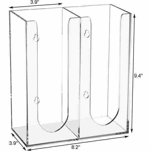 Acrylic Paper Cup Dispenser Wall-mount Coffee Cup and Lid Storage ...
