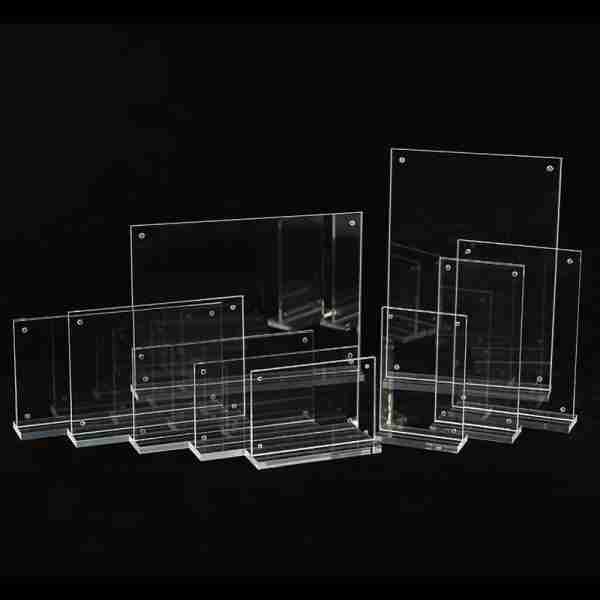 Acrylic T Shape Sign Holder with Magnets - Chinov Display