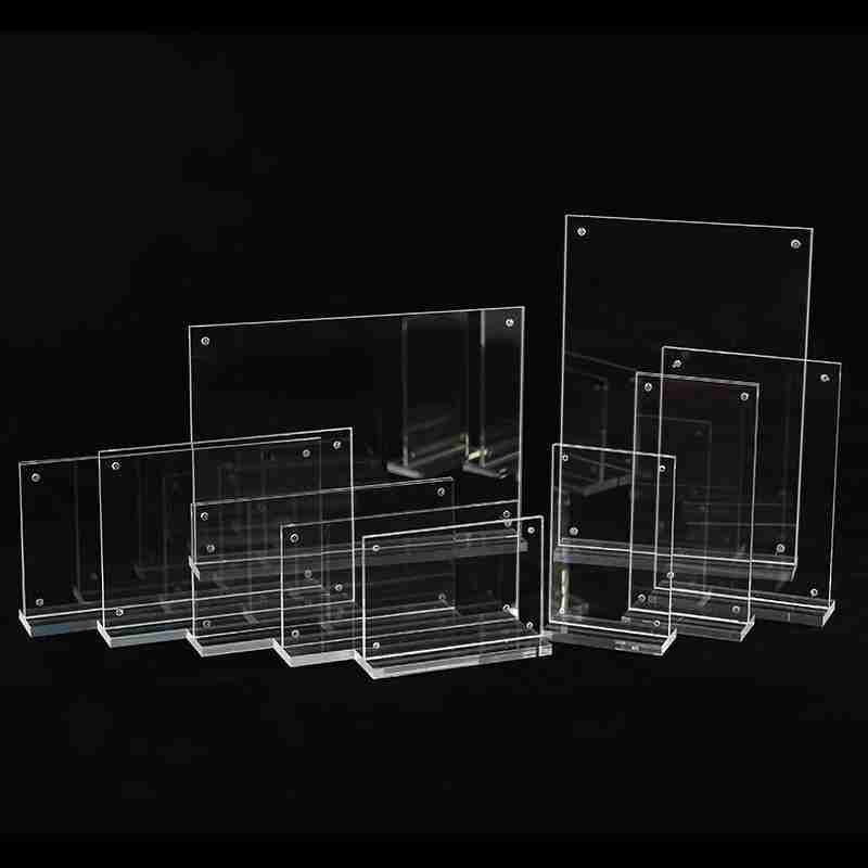 Acrylic T Shape Sign Holder with Magnets - Chinov Display