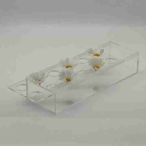 Rectangular Acrylic Flower Display Box with Sliding Lid - Chinov Display
