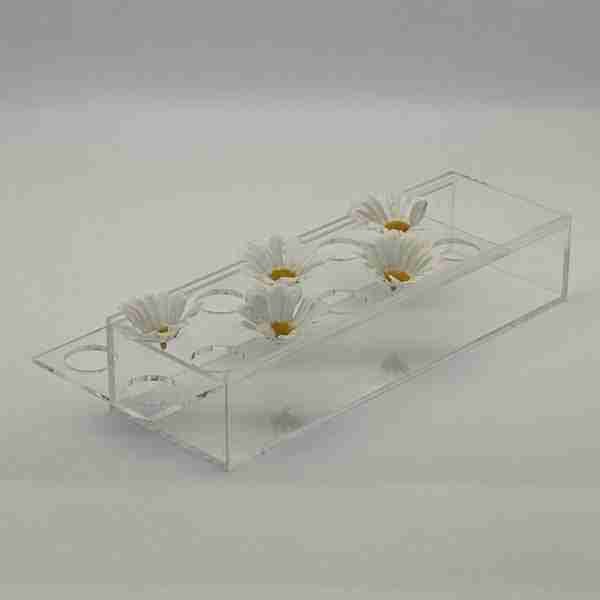 Rectangular Acrylic Flower Display Box with Sliding Lid - Chinov Display