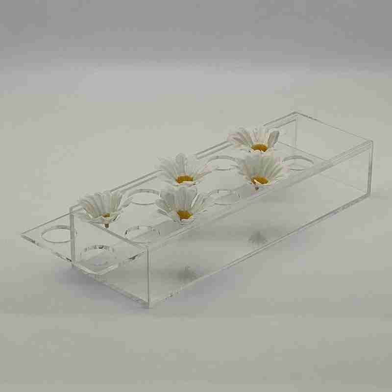 Rectangular Acrylic Flower Display Box with Sliding Lid - Chinov Display