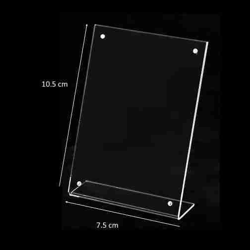 Slanted Acrylic Sign Holder with Magnets 3x4 Vertical - Chinov Display