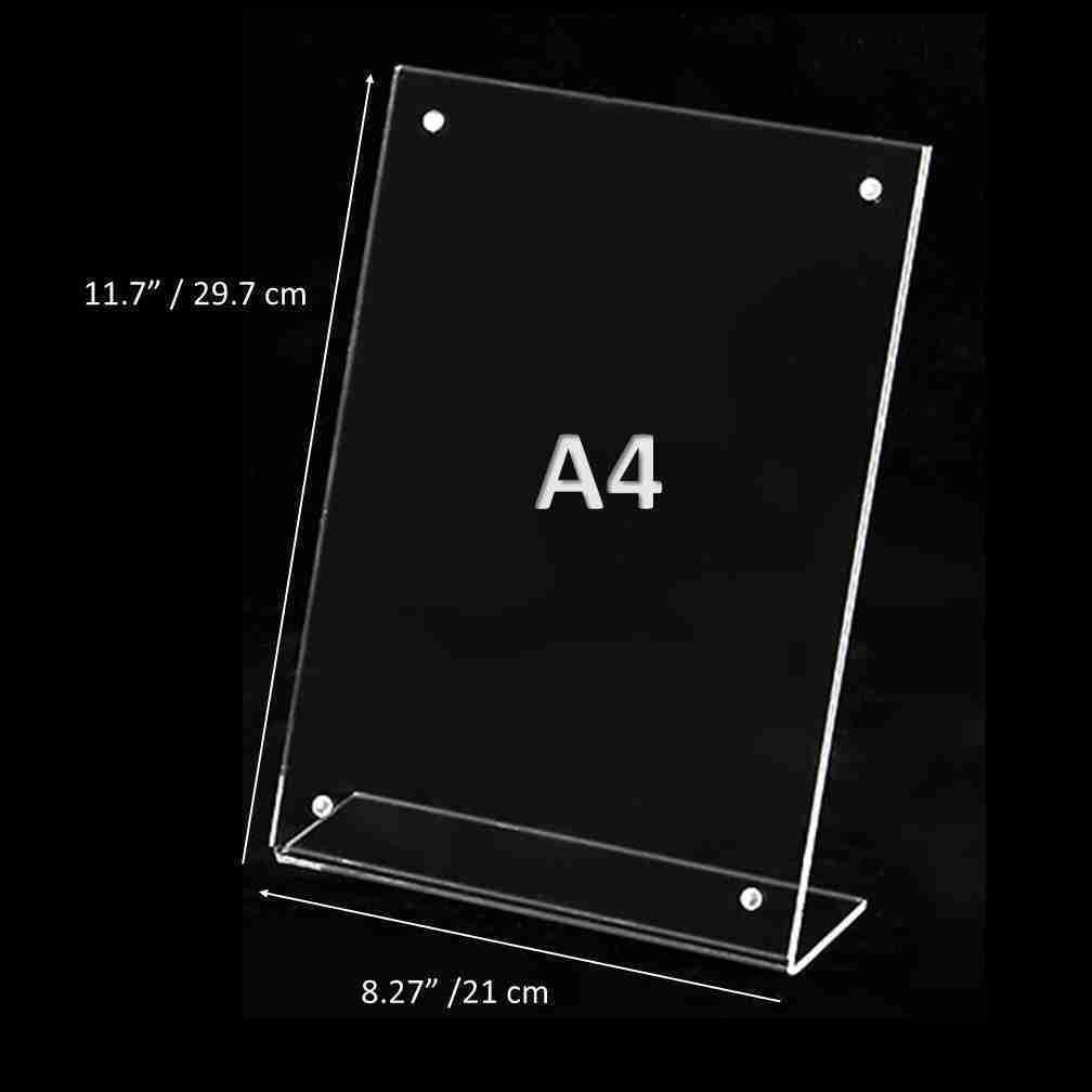 Slanted Acrylic Sign Holder with Magnets 8.5x11 A4 Vertical - Chinov ...