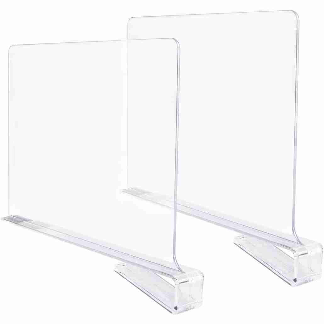 Acrylic Shelf Divider with Clip 8″W x 12″H - Chinov Display