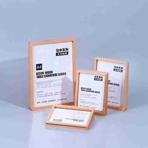 Acrylic Table Top Sign Holder With Wooden Frame A3 A4 A5 A6 - Chinov ...