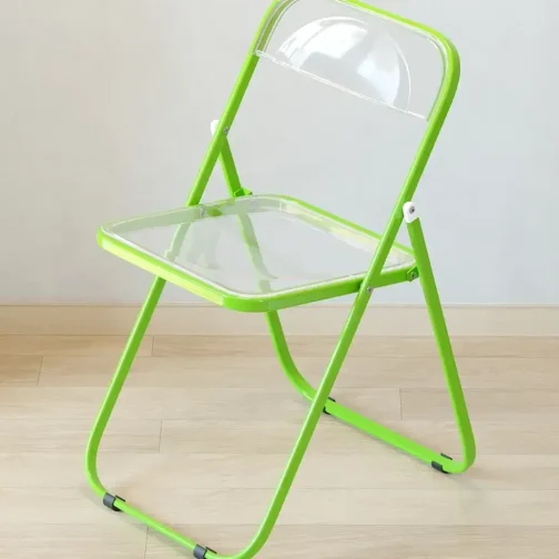 Acrylic Folding Chair - Transparent Clear Stackable Plastic Living Room ...