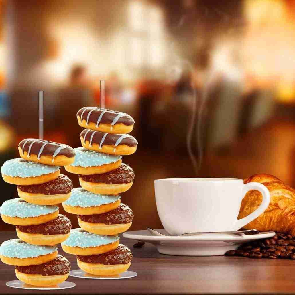 Clear Acrylic Donut Stands With Round Base Detachable