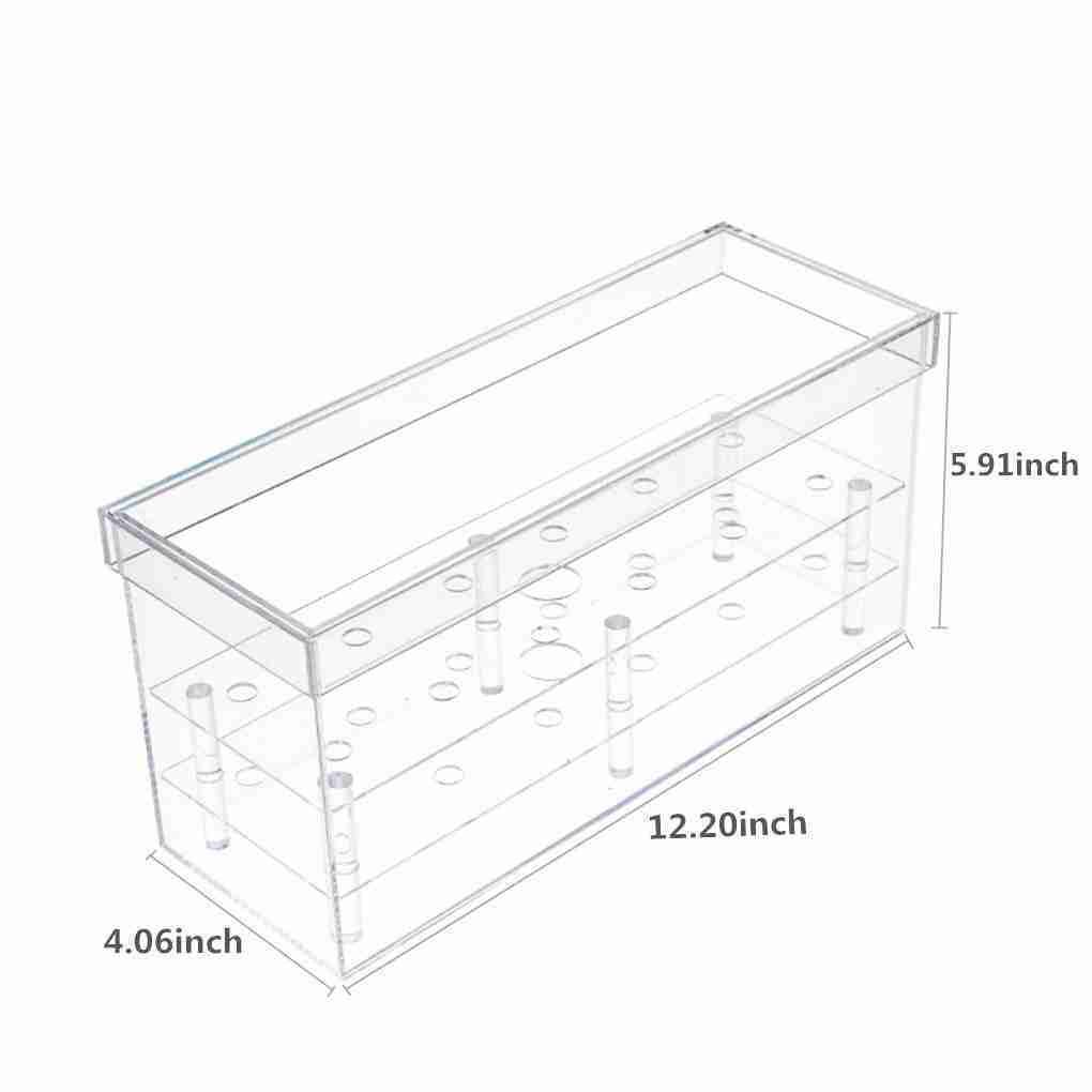 Acrylic Flower Box with Lid Retangular For Holding 12 Roses - Chinov ...