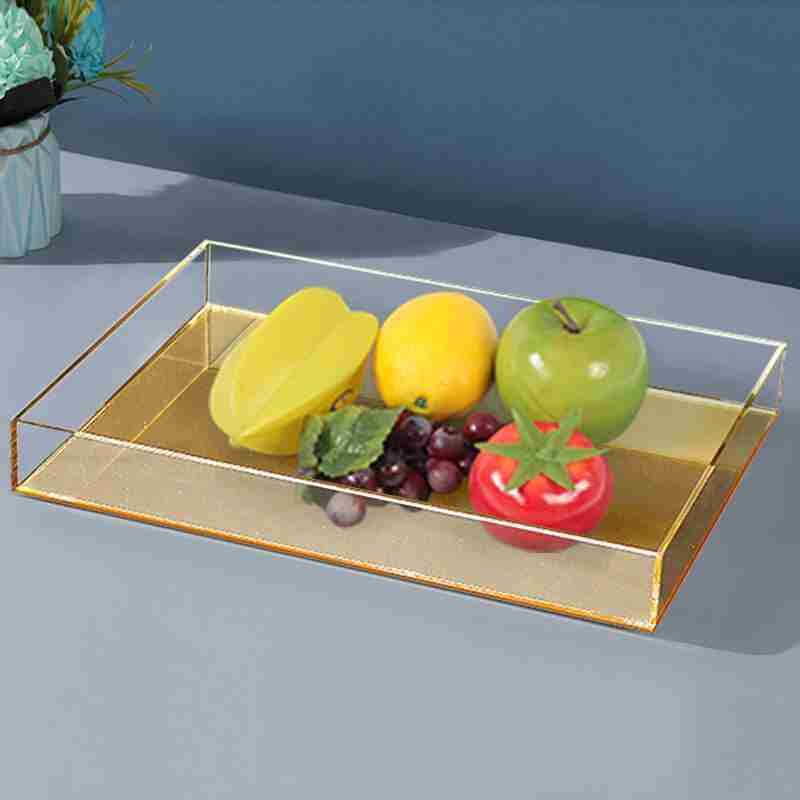 Acrylic Trays Wholesale With Gold Mirror Base - Chinov Display