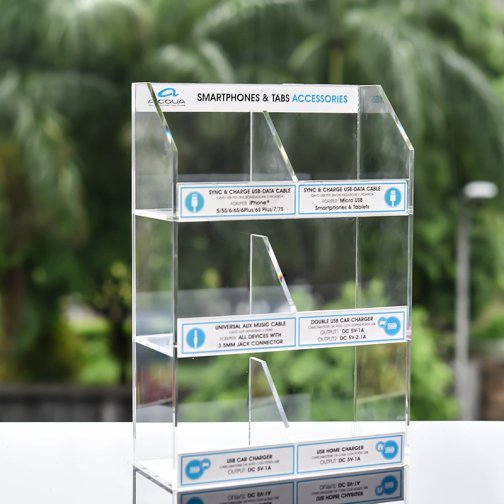 6-Tier Clear Acrylic Display Stand - Elegant Product Organizer for ...