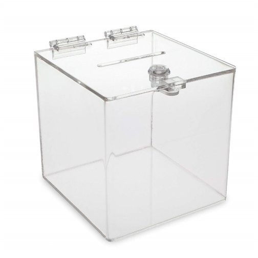 Acrylic 5-sided Box with Cam Lock Lid - Chinov Display