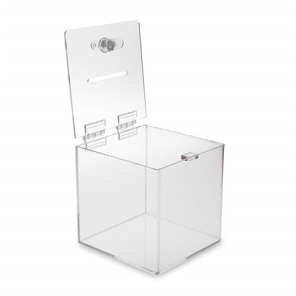 Acrylic 5-sided Box with Cam Lock Lid - Chinov Display