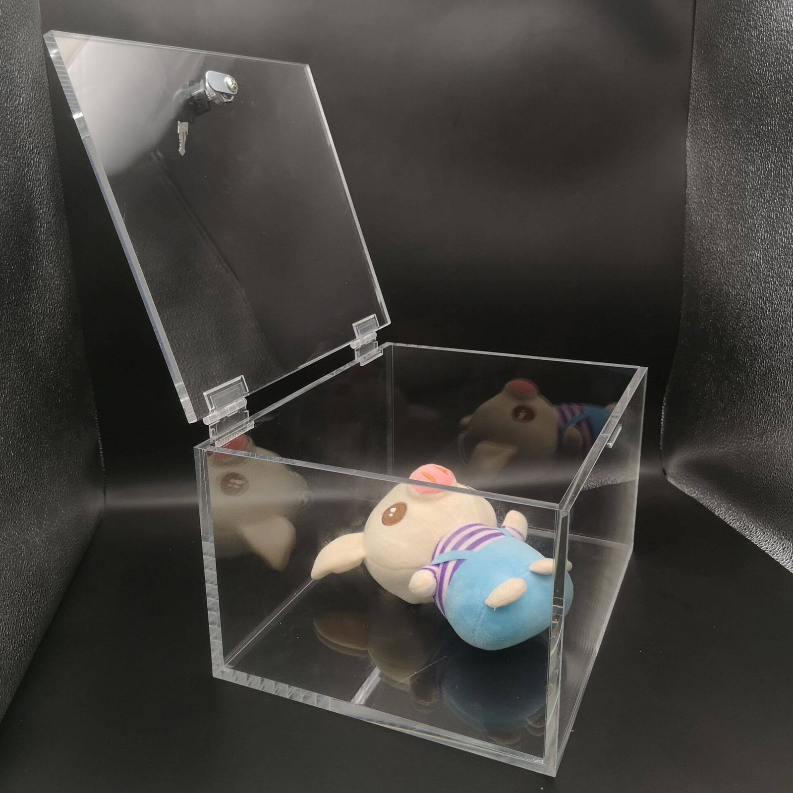Acrylic 5-sided Box with Cam Lock Lid - Chinov Display