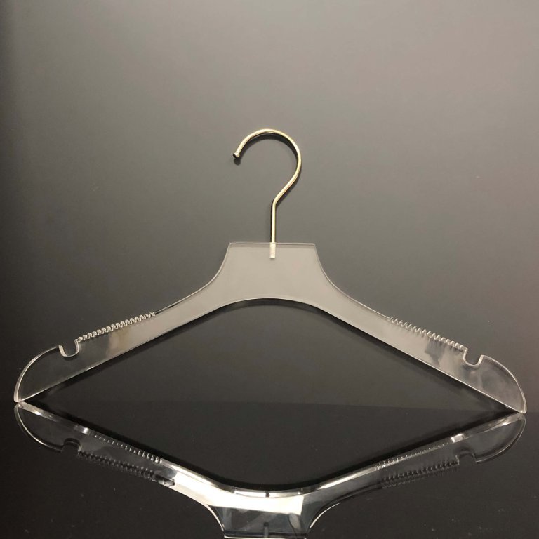 Acrylic Clothes Hanger Non-slip 38 cm Wide Square Top - Chinov Display