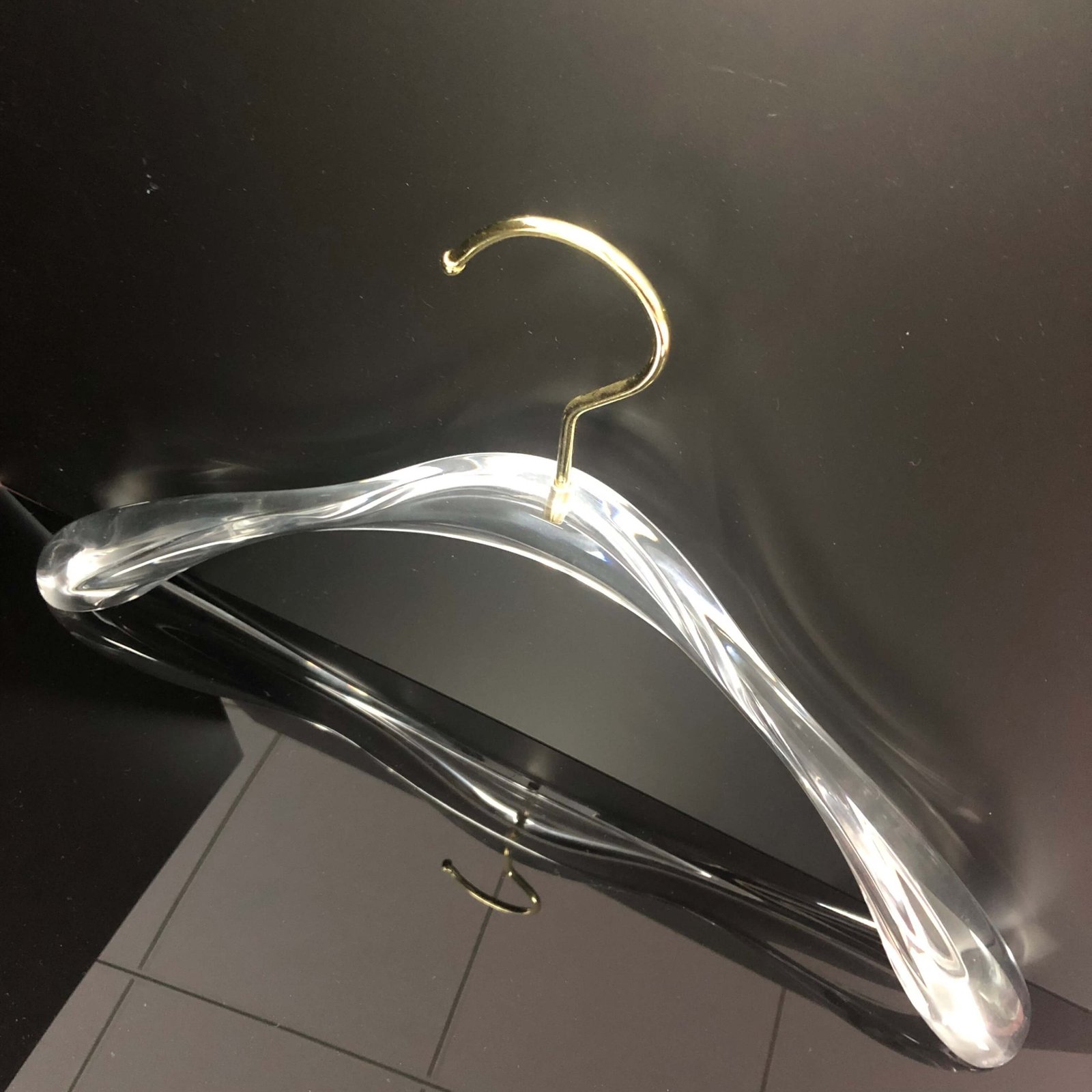 Acrylic Coat Hanger 39 cm Wide 36 mm Thick - Chinov Display