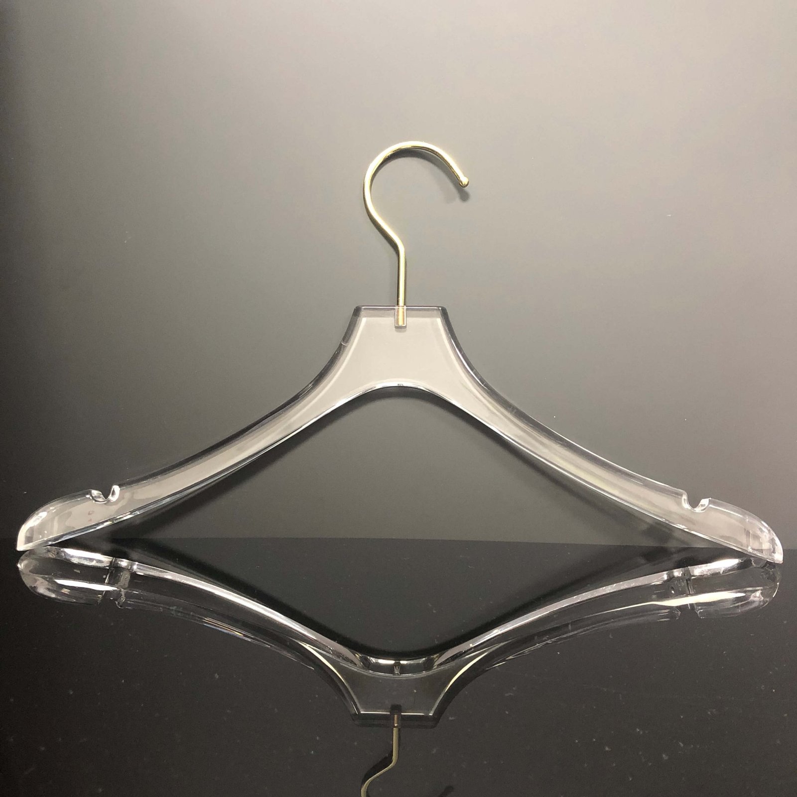 Acrylic Coat Hanger 39 cm Wide with 23 mm Thick Notched Arms - Chinov ...