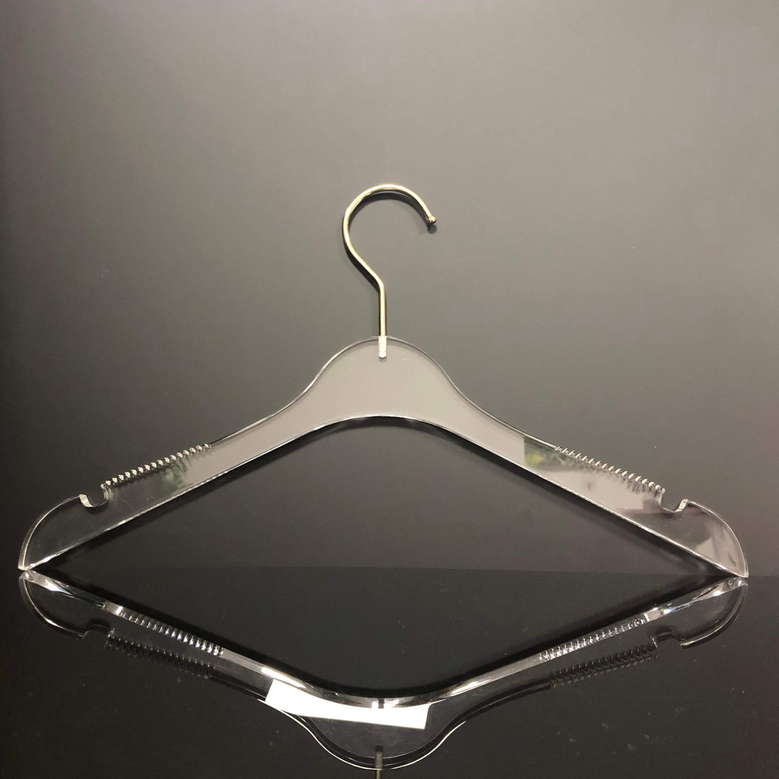 Clear Acrylic Hanger with Notches Beneath 43 cm Wide - Chinov Display