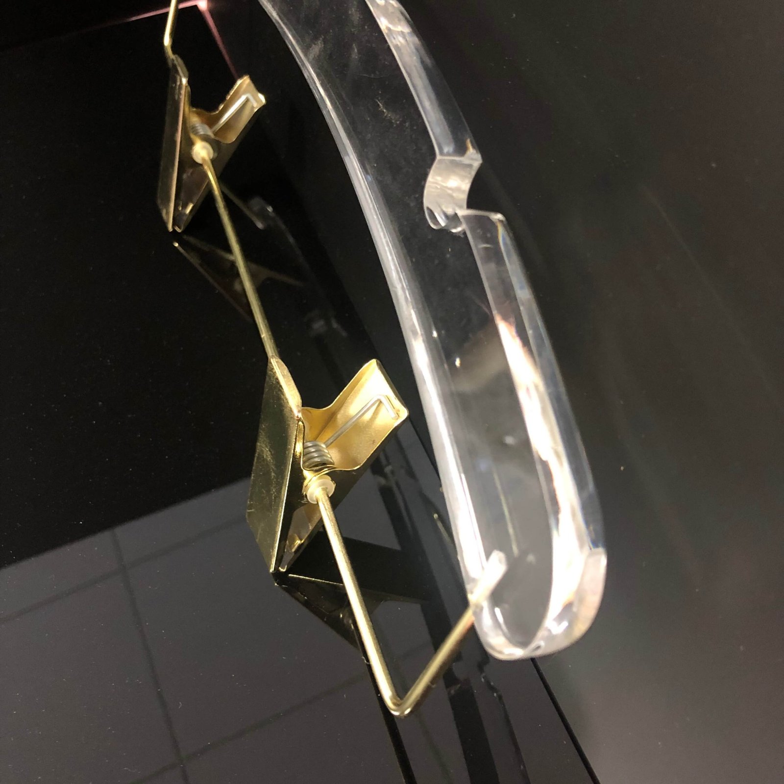 Acrylic Pants Hanger Down Hanging Clips Curved Style 33 cm Wide ...