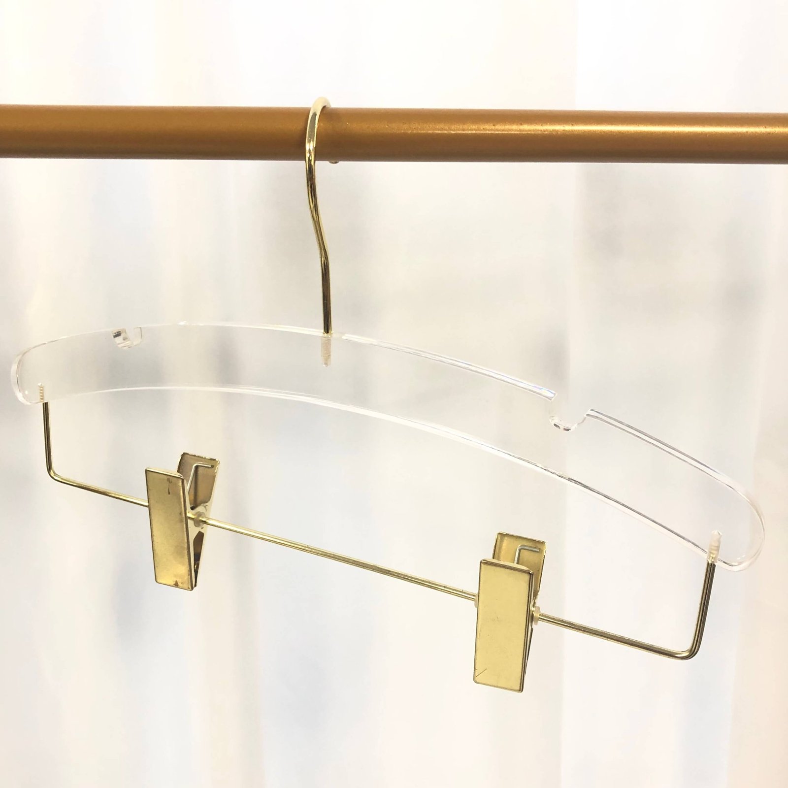 Acrylic Pants Hanger Down Hanging Clips Curved Style 33 cm Wide ...