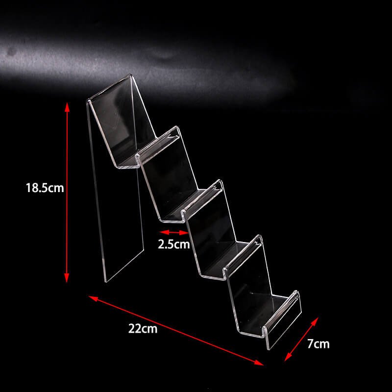 Acrylic Purse Display 7x22x18.5cm 2.5cm Deep 4 Layers - Chinov Display