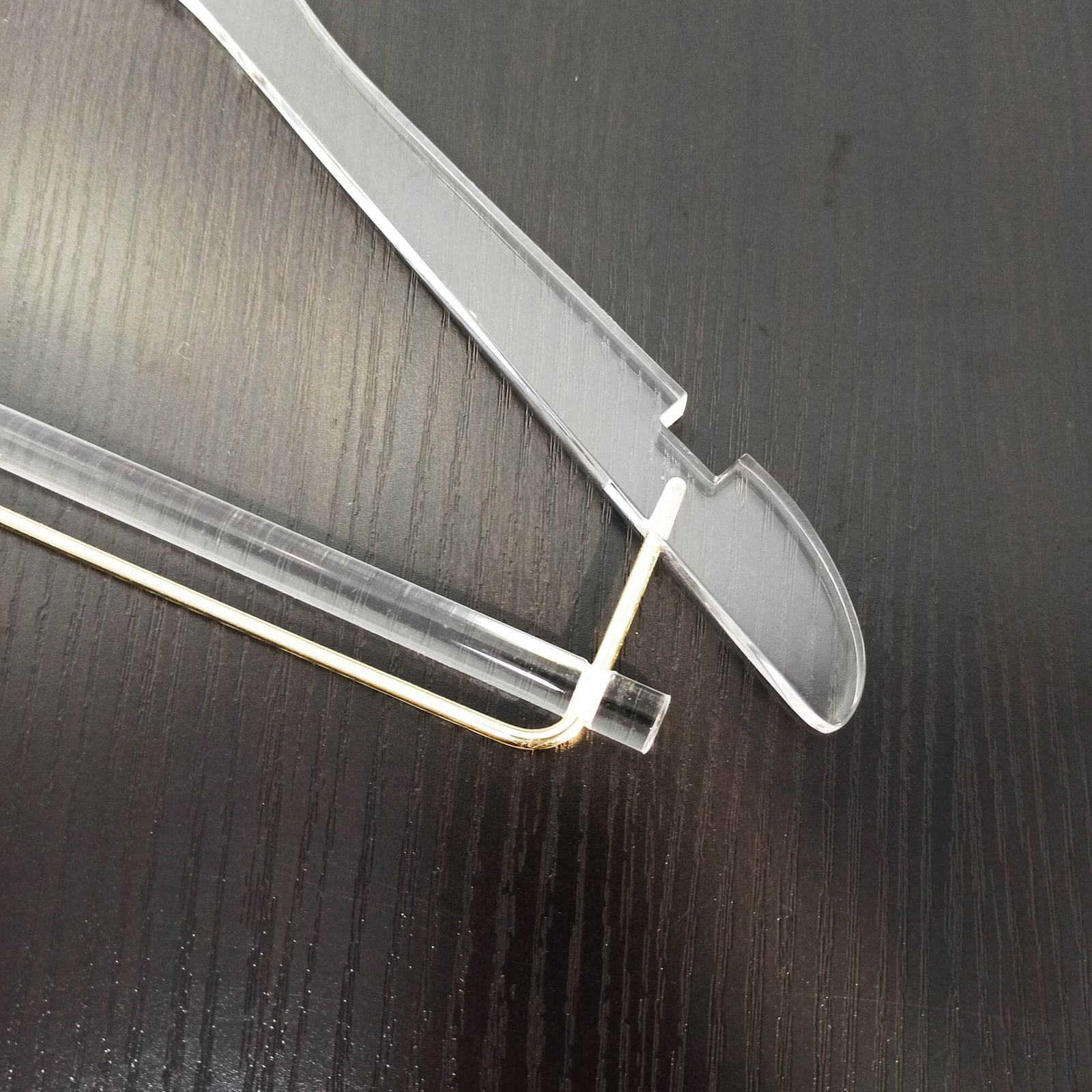 Acrylic Suit Pants Hanger with a Drop-hanging Plexi-bar - Chinov Display