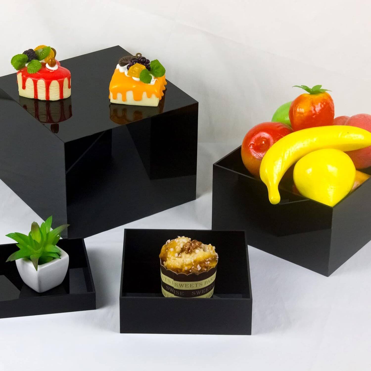 Black 5-Sided Custom Acrylic Case - Chinov Display