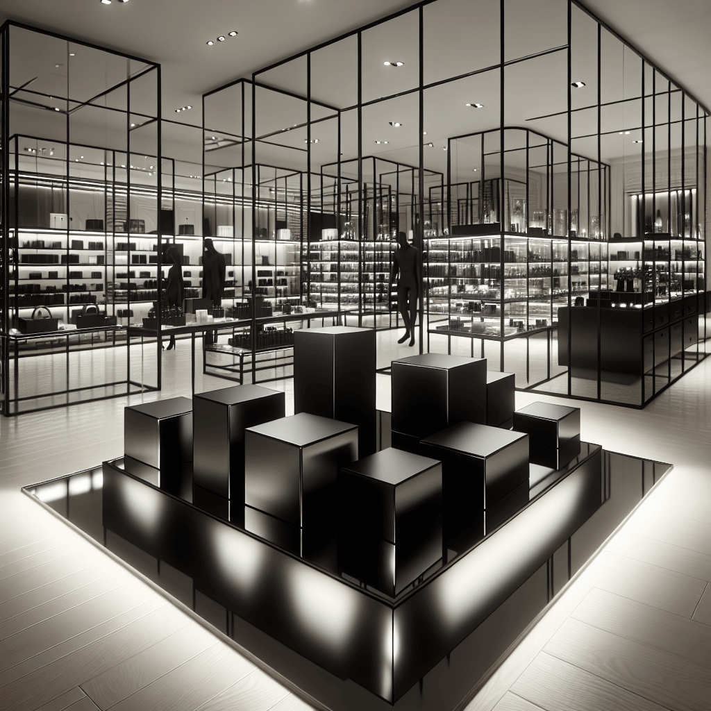 Black 5-Sided Custom Acrylic Case - Chinov Display