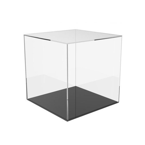 Clear Acrylic 5-Sided Box with Black Base - Chinov Display