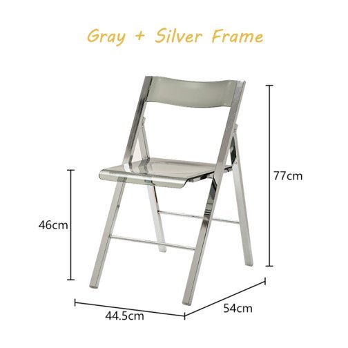 Clear Acrylic Folding Chair with Gold/Silver Frame - Chinov Display