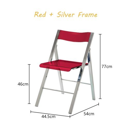 Clear Acrylic Folding Chair with Gold/Silver Frame - Chinov Display