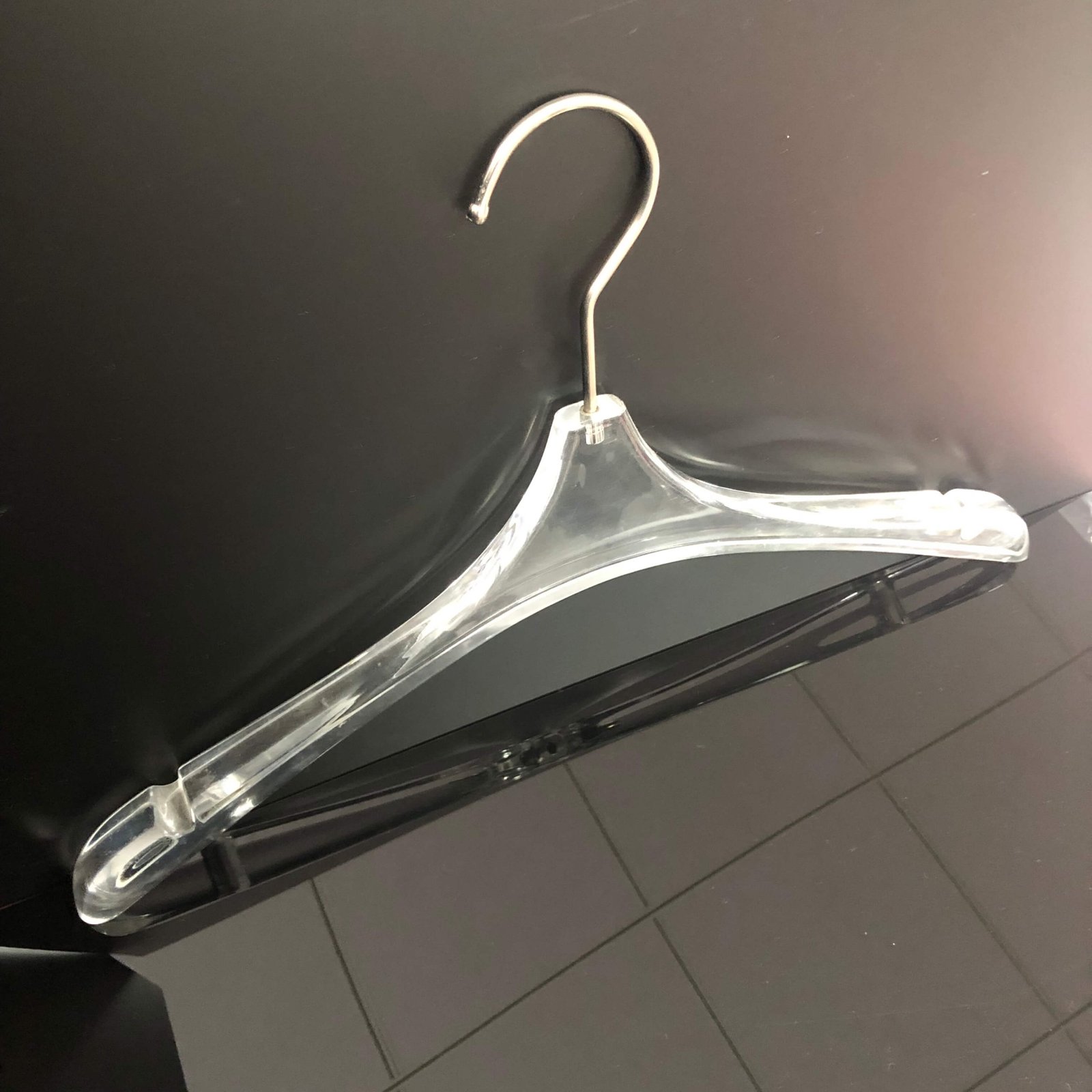 Clear Acrylic Hangers 39 cm Wide with 23 mm Thick Notched Arms Sharp ...