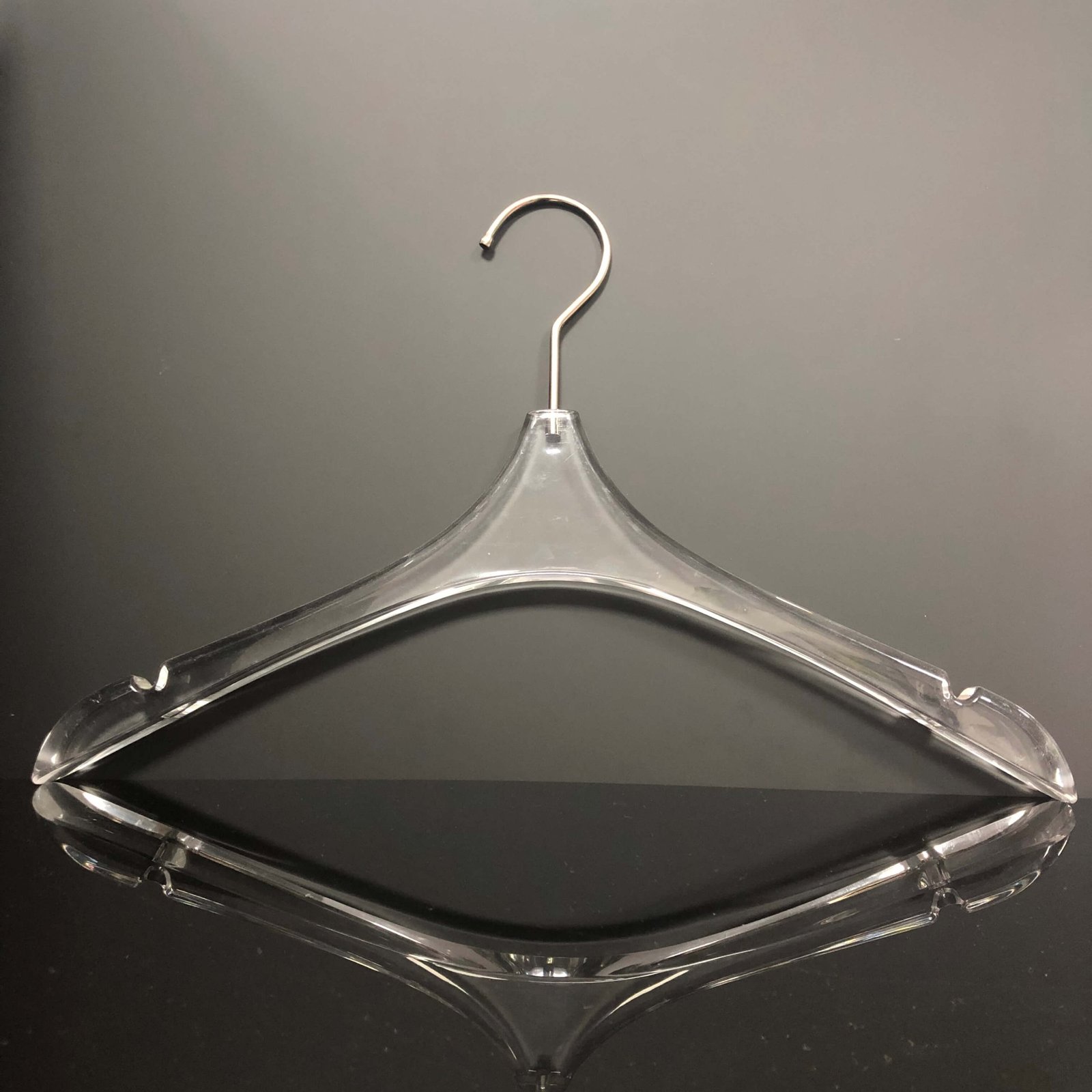 Clear Acrylic Hangers 39 cm Wide with 23 mm Thick Notched Arms Sharp ...