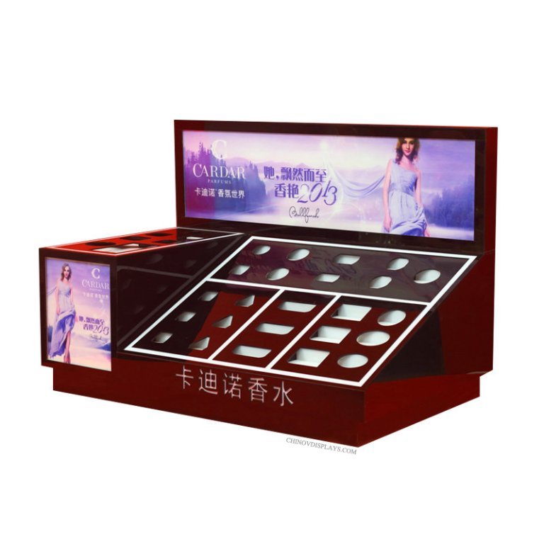 Custom Acrylic Display Case Cosmetic Perfume Tabletop POP Stand ...
