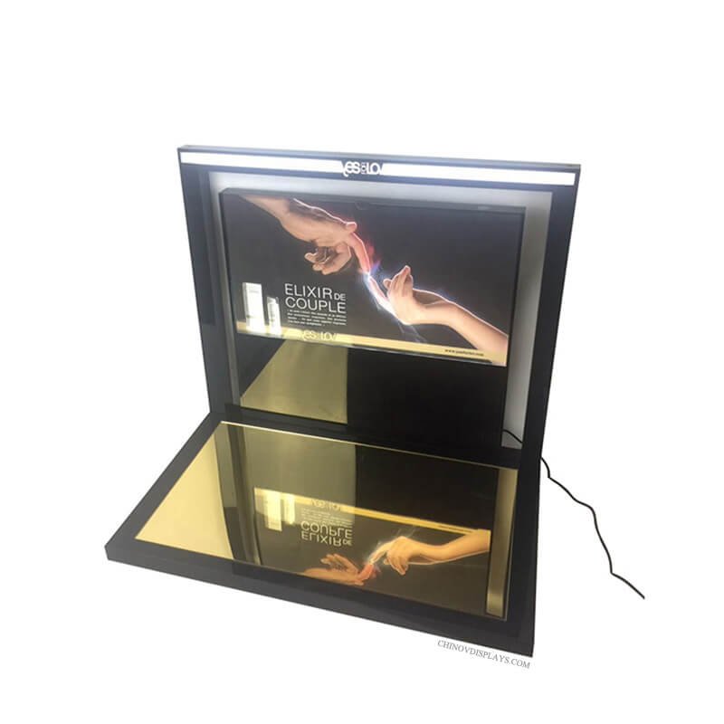 Custom Acrylic Display Mirror-Based LED Lightened-Backboard Cosmetic ...