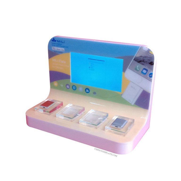 Custom Acrylic Display Mobile Phone U Disk Digital POP Stand - Chinov ...