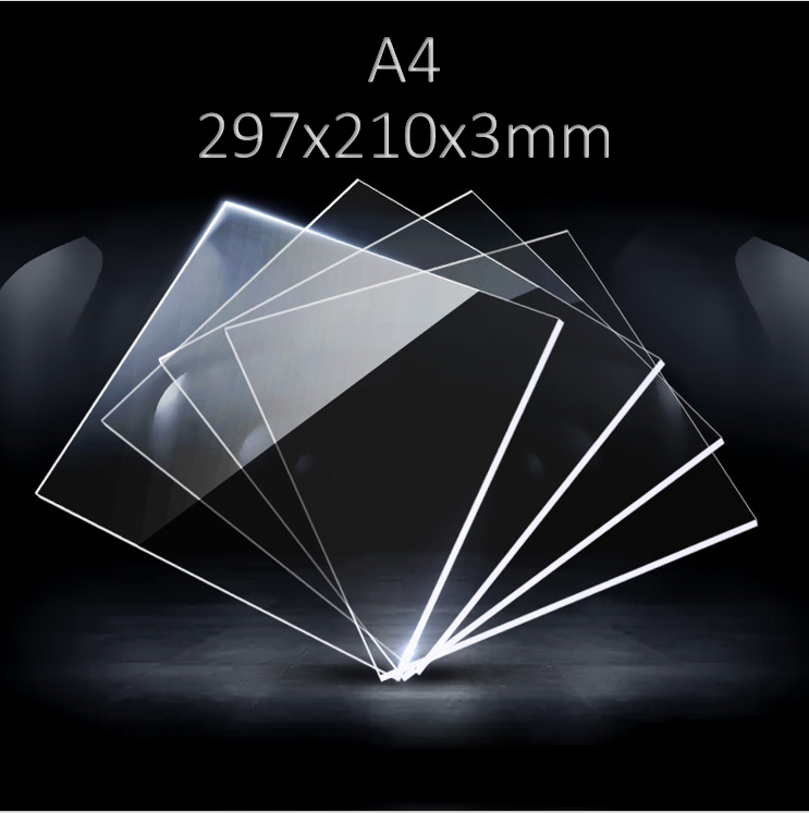 Cut-to-size Acrylic Sheet A4 297x210 3mm Thick Plexiglass - Chinov Display