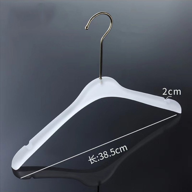 Matt Clear Acrylic Clothes Hanger 38cm Wide Round Top - Chinov Display