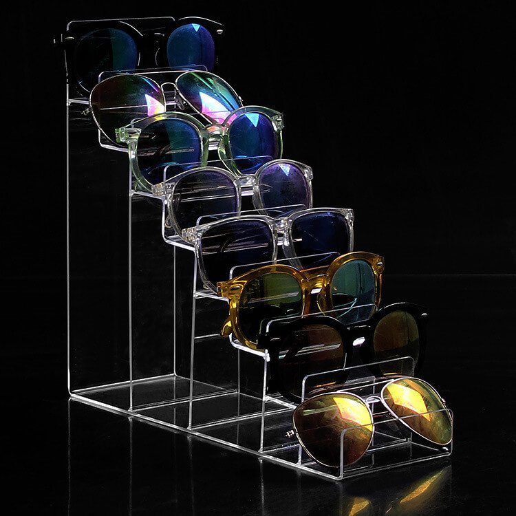 Multi-Layered Ladder Acrylic Purse Display Phone Wallet Facial Mask ...