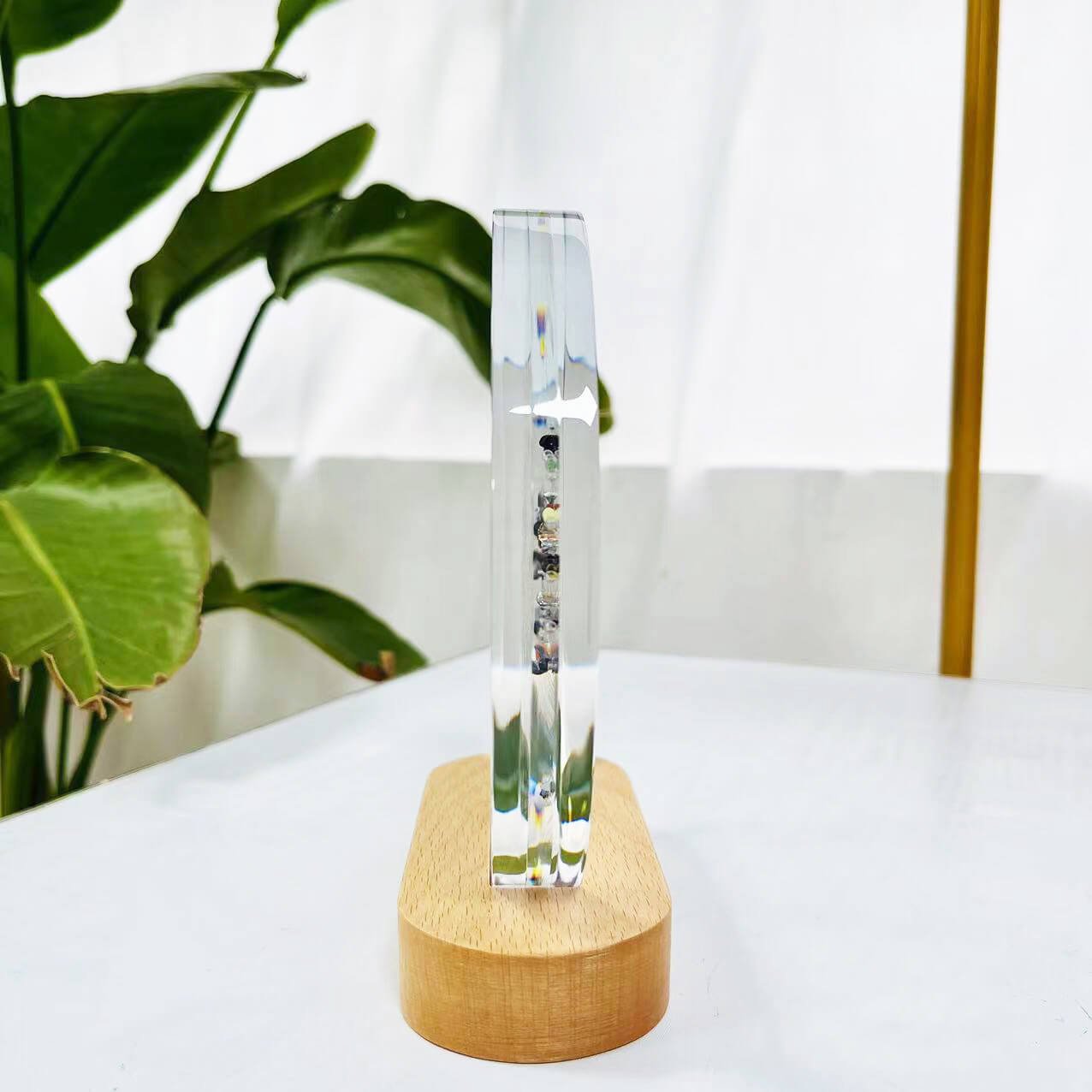 Round Periodic Table Display with Wood Base - Chinov Display