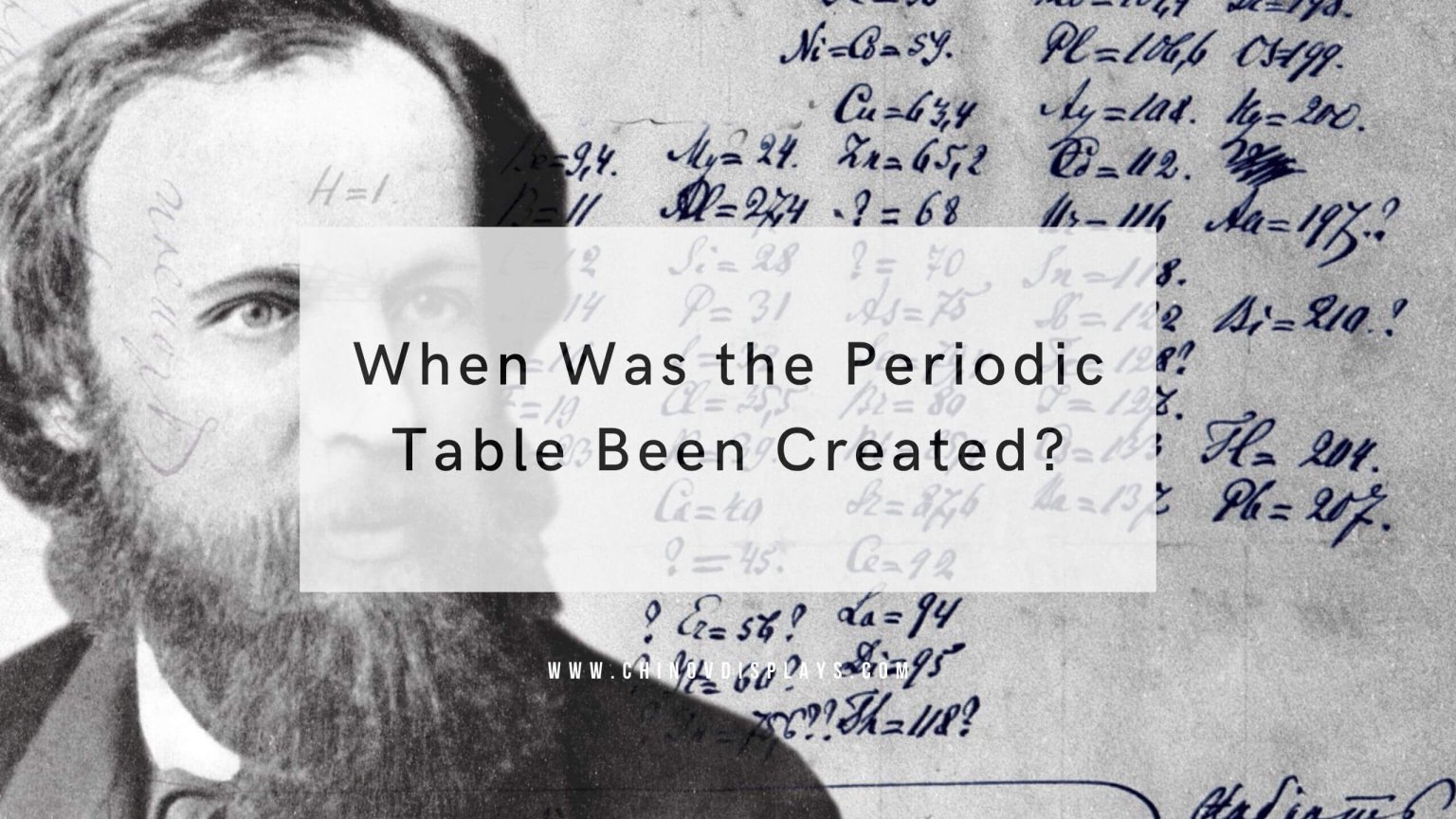 When Was the Periodic Table Been Created? - Chinov Display