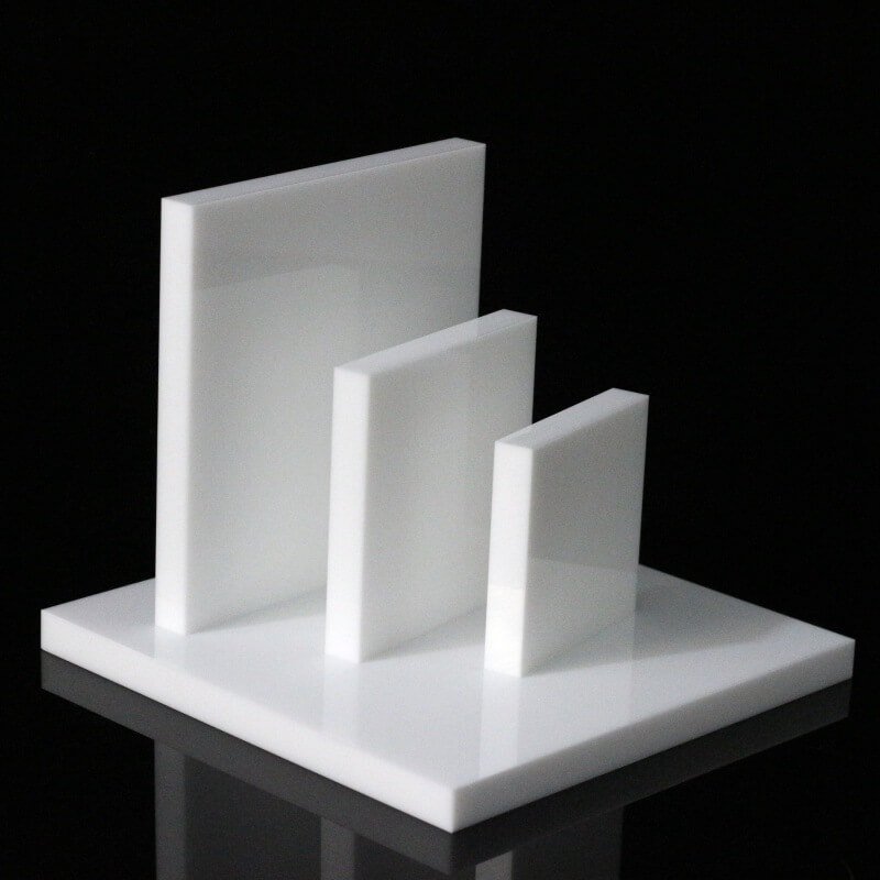White Acrylic Flat Tray Jewelry Plate Makeup Display Block - Chinov Display