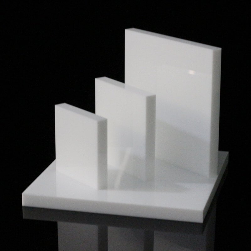 White Acrylic Flat Tray Jewelry Plate Makeup Display Block - Chinov Display